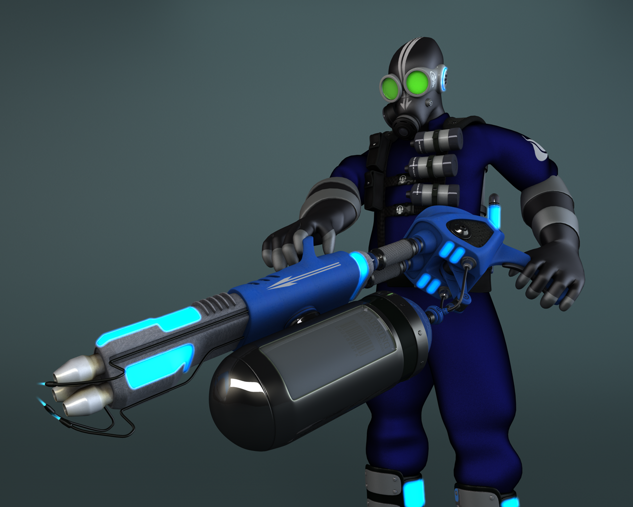 Pyro - Blu by FrostyCorp on DeviantArt