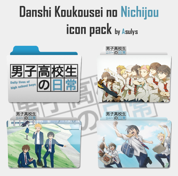 Danshi Koukousei no Nichijou icon folder by Asulys on DeviantArt