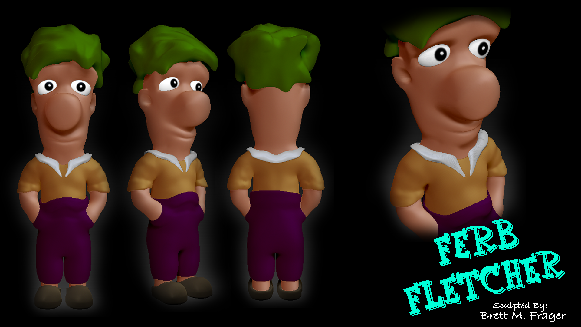 Ferb Fletcher (Phineas and Ferb Zbrush Sculpt) by BrettMFrager on ...