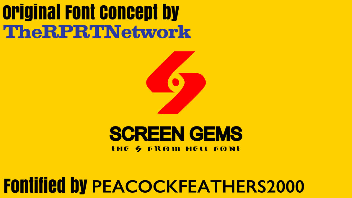 Screen Gems Font Concept by TheRPRTNetwork on DeviantArt