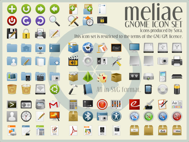 Meliae SVG Icon Theme v. 1.2 by sora-meliae on DeviantArt
