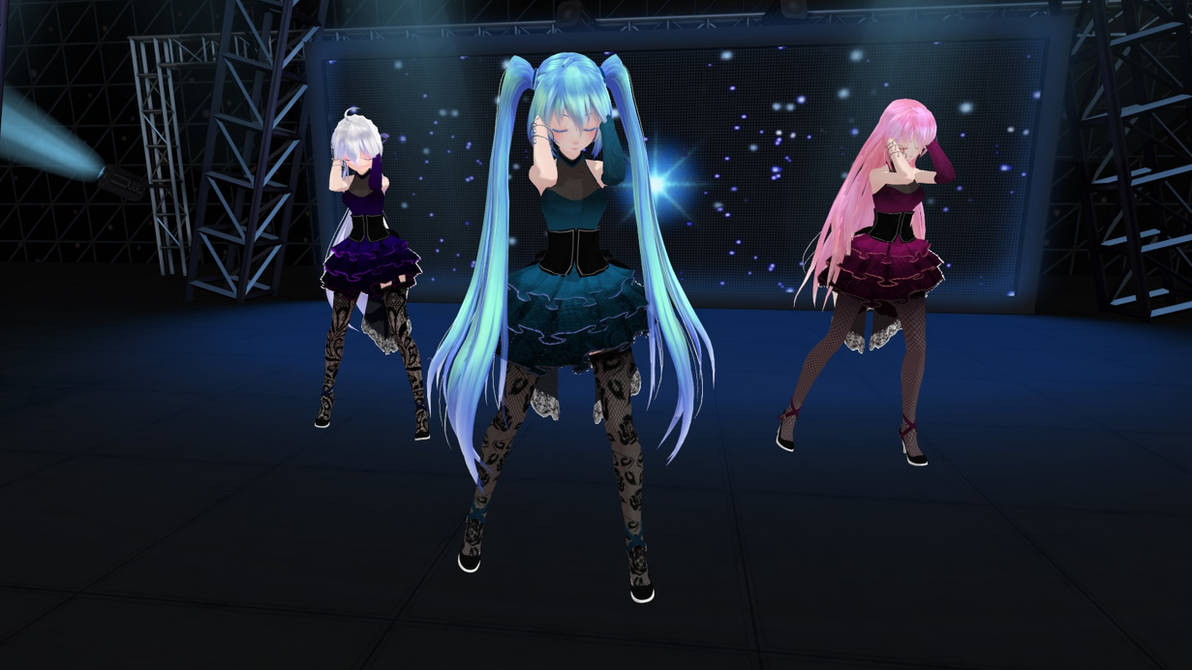 [MMD] Hibikase | Miku, Haku, Luka by Melchan999 on DeviantArt
