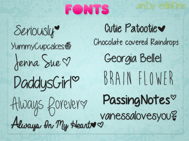 Fonts! by Jonatica-andi on DeviantArt