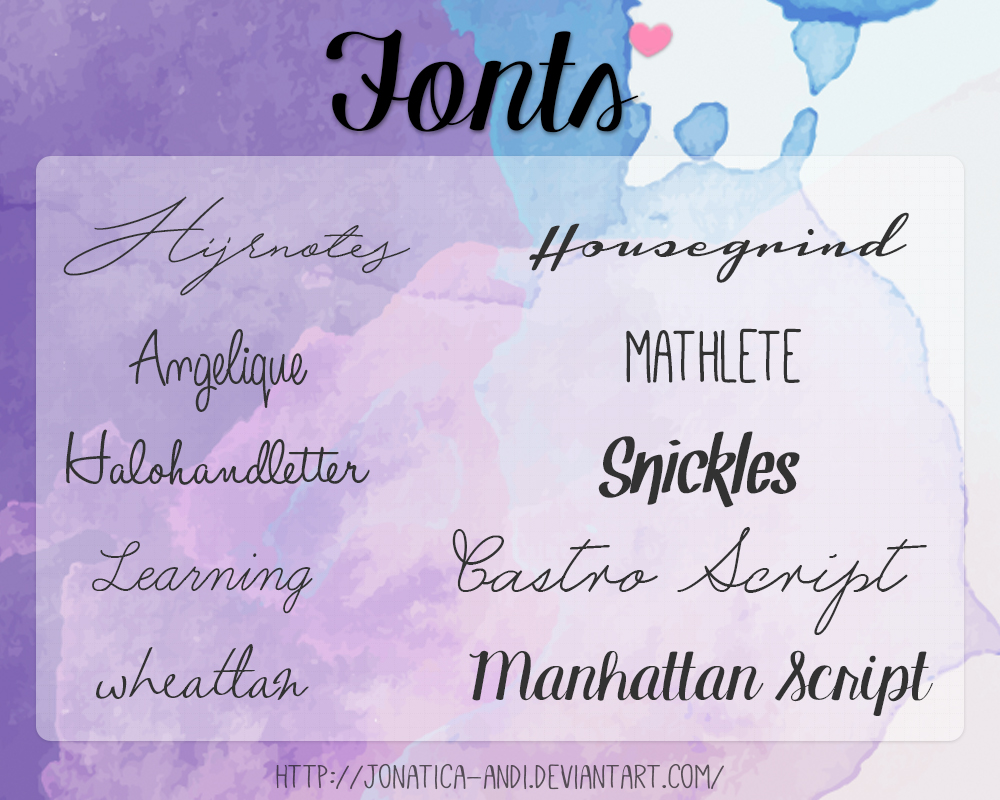 Fonts #3 by Jonatica-andi on DeviantArt