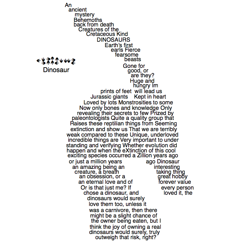 Dinosaur Shape Poem by TigerLivi on DeviantArt