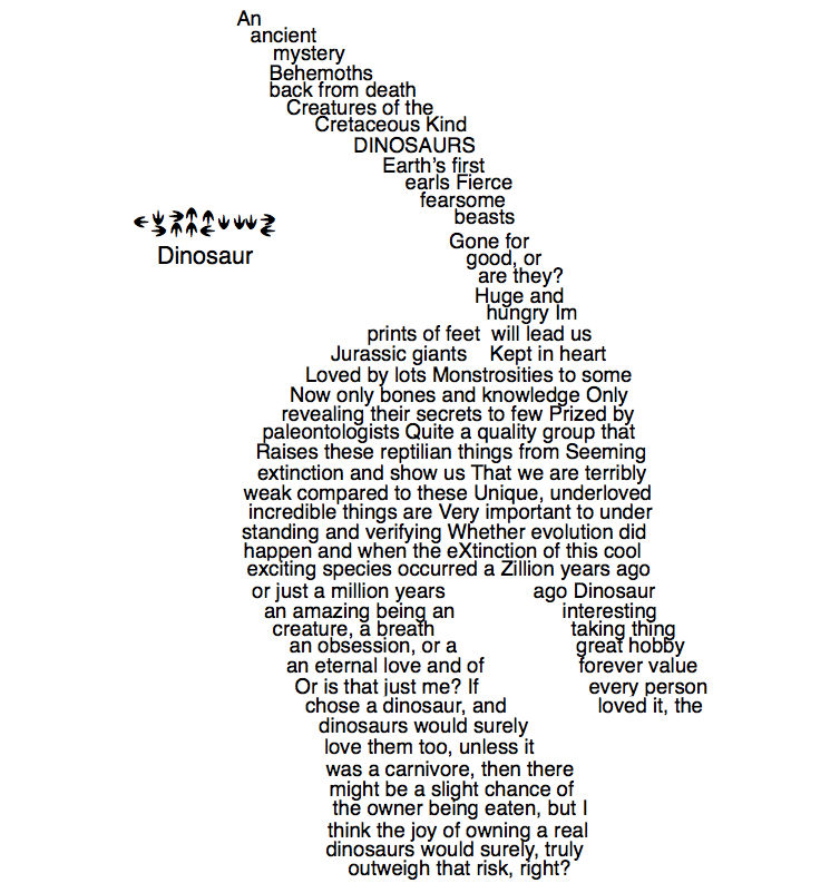 Dinosaur Shape Poem by TigerLivi on DeviantArt