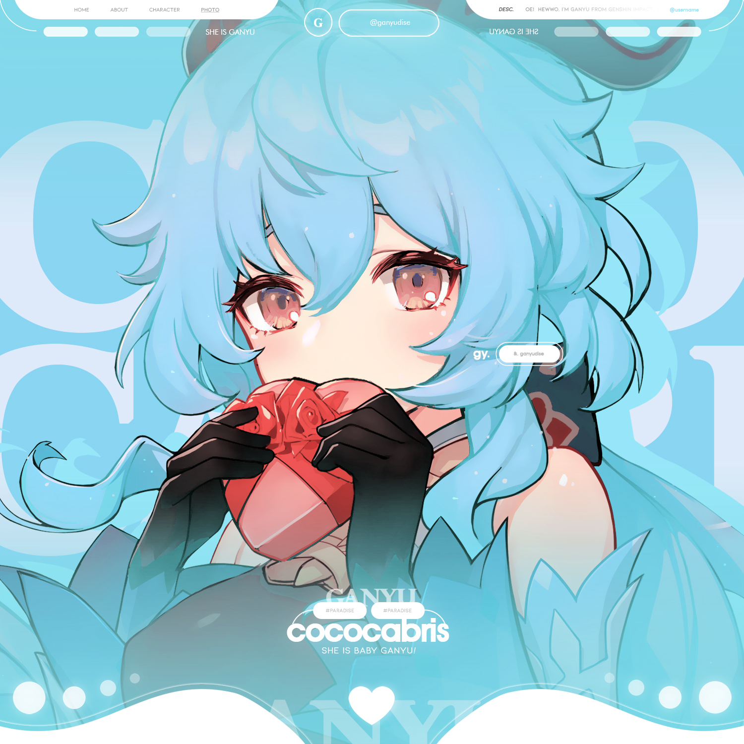 ganyu template / profile. by MimiJaeger on DeviantArt