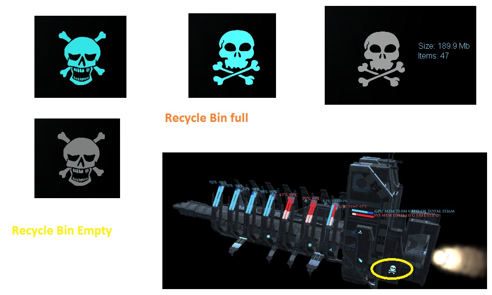 rainmeter-funny skull recycle bin skin by louiezzz on DeviantArt
