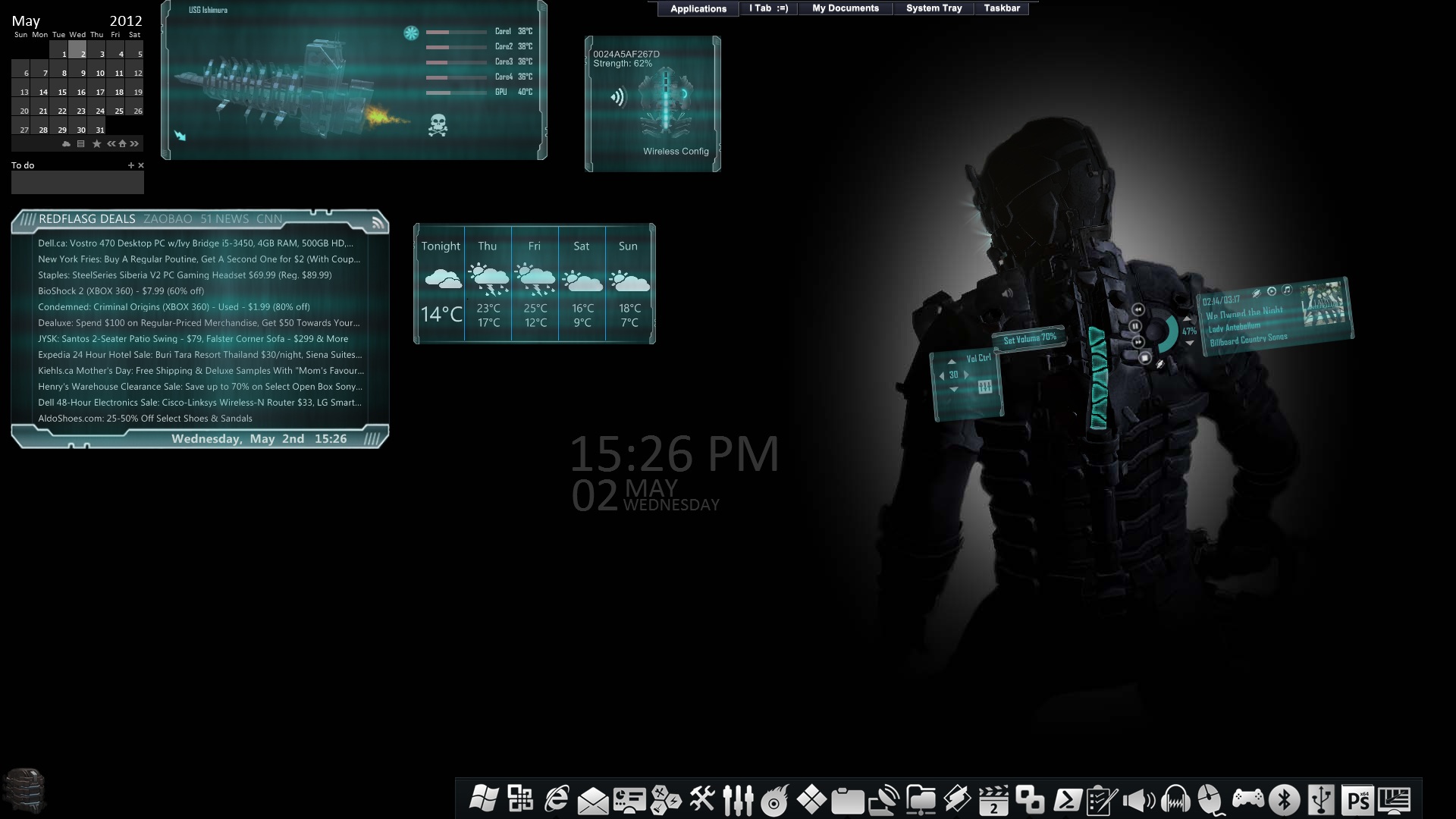 rainmeter-dead space rig armor suite skin v3 by louiezzz on DeviantArt