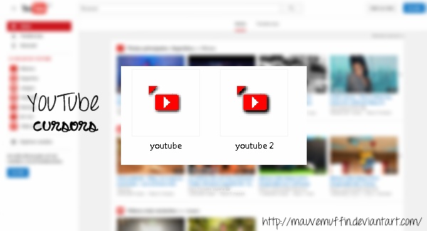 YouTube cursors - By Mauvemuffin by mauvemuffin on DeviantArt