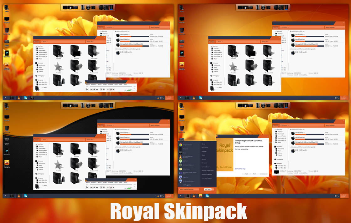 Royal Skin pack For Windows 7/8/8.1 by TheDhruv on DeviantArt
