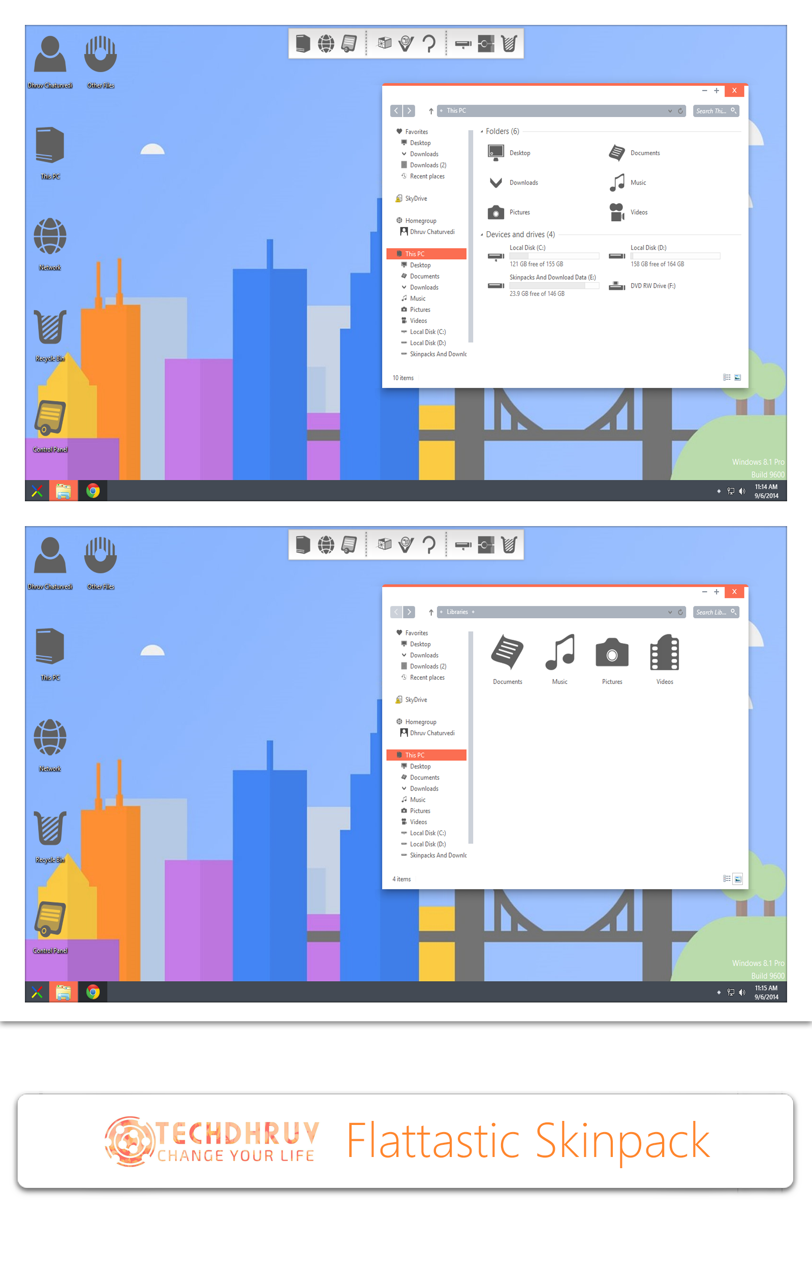 Flattastic Skinpack For Win7/8/8.1 by TheDhruv on DeviantArt