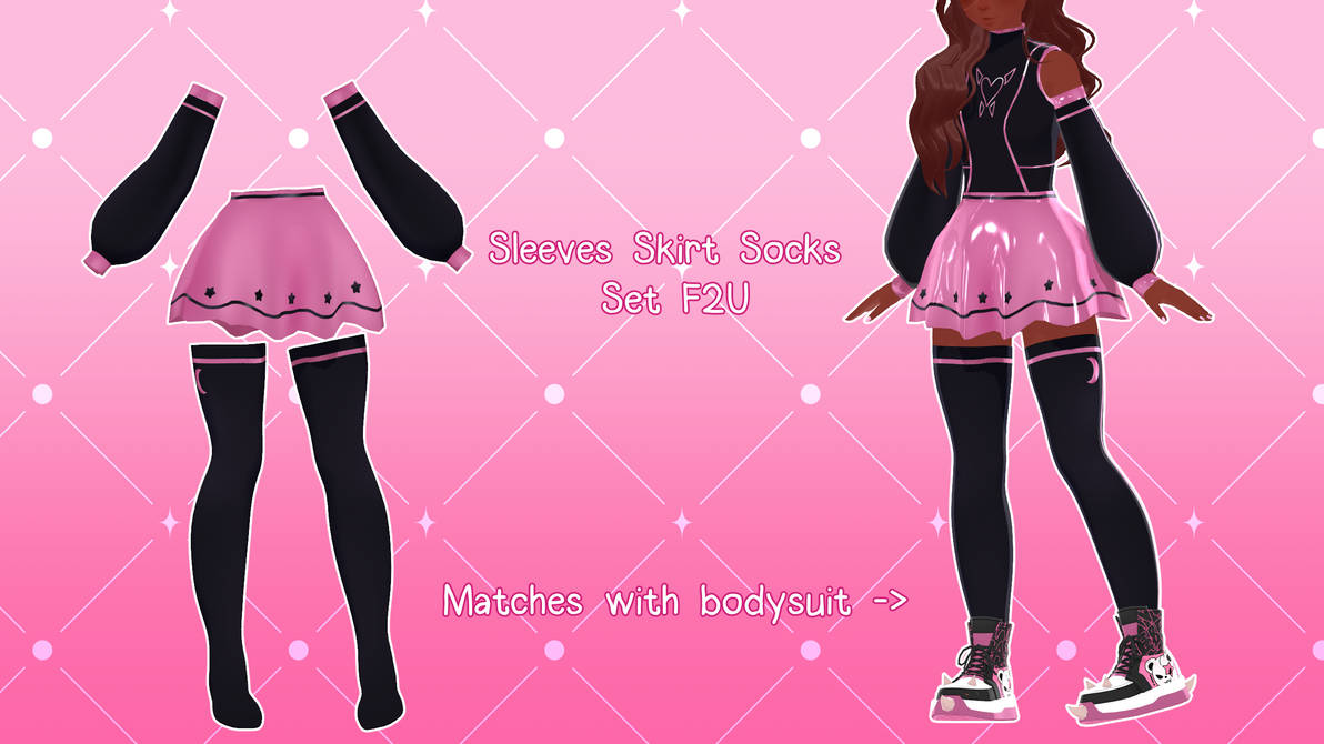 MMD: Sleeve Skirt Socks Set DL by Morning--Coffee on DeviantArt