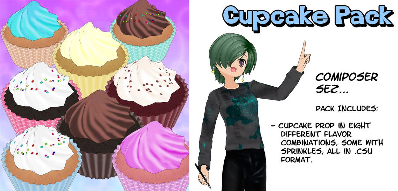 Cupcake Pack for ComiPo by ComiPoser on DeviantArt