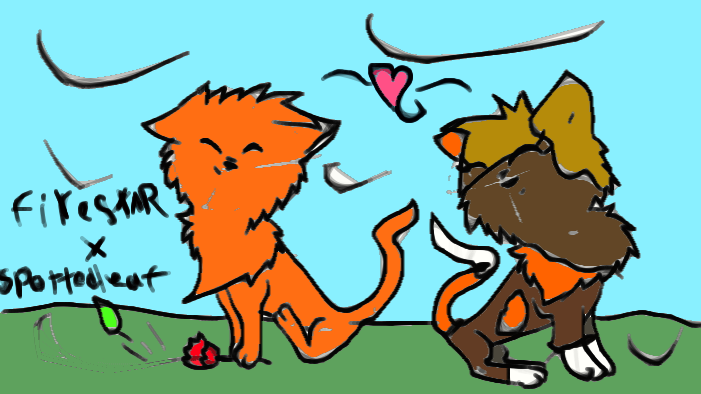 Firestar x Spottedleaf by Splashkittyartist12 on DeviantArt