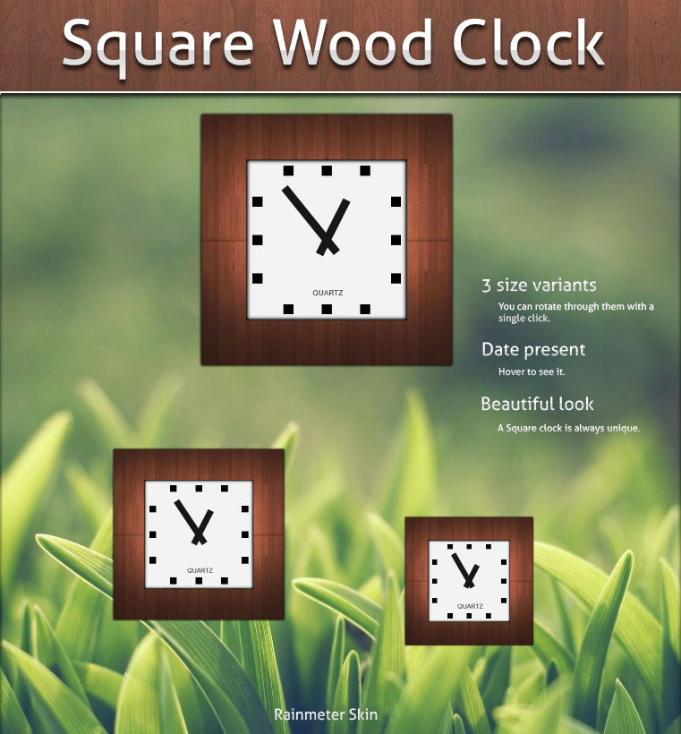 Square Wood Clock by KreDoc on DeviantArt