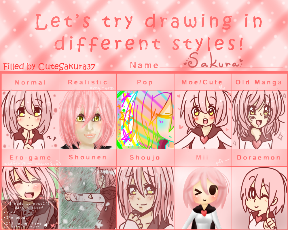 Pixiv Style Meme: Sakura by CuteNikeChan on DeviantArt