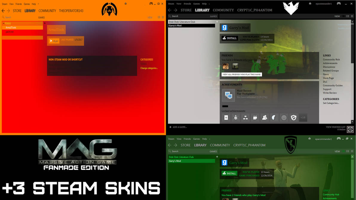 MAG Steam Skin Pack by CRYPT1CPH4ANT0M on DeviantArt