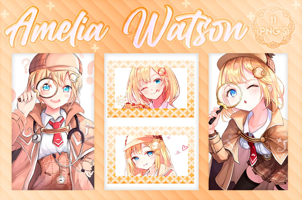 Renders Amelia Watson by MomoDesign12 on DeviantArt