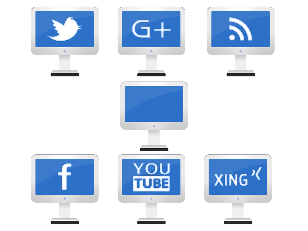 Blue Social Media Icon Set by WisdomX on DeviantArt