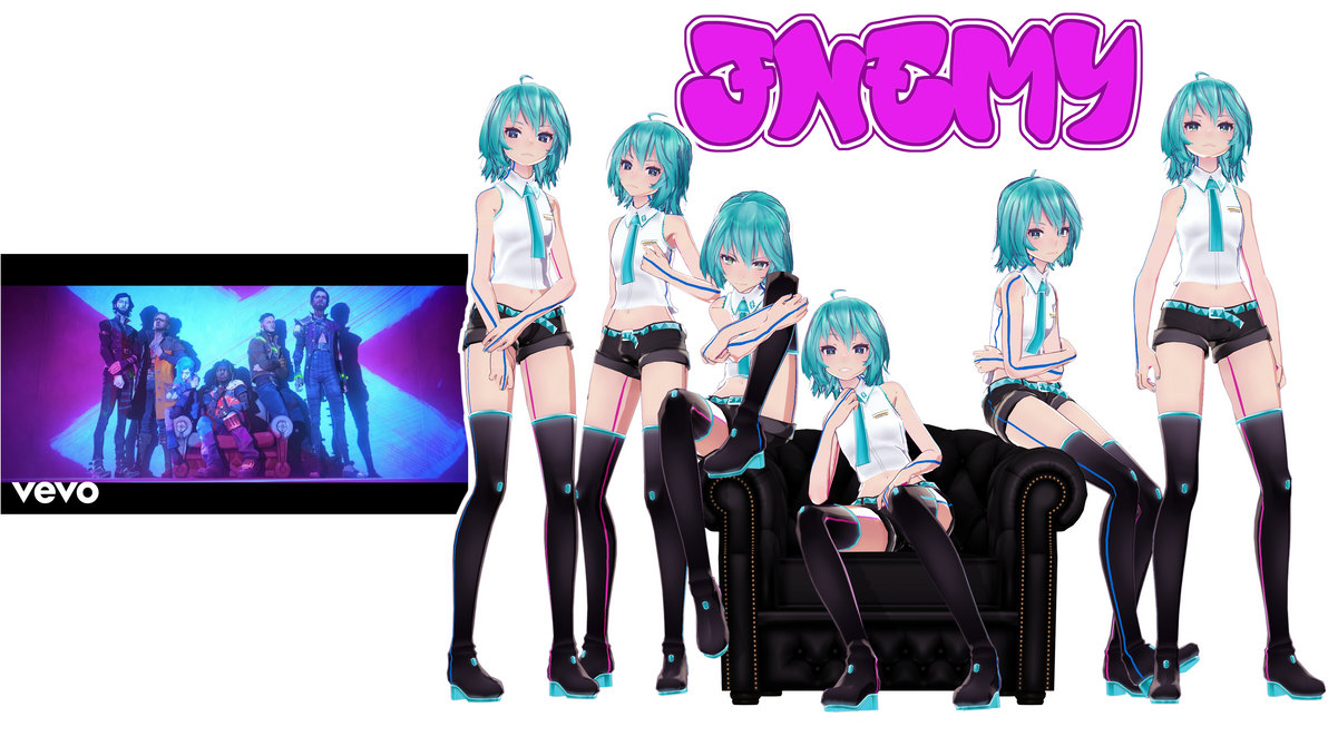 [MMD/POSE] ENEMY (F2U) by SteffMonMMD on DeviantArt