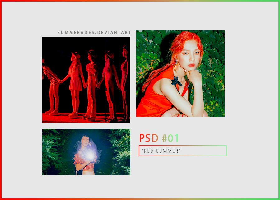 .PSD Coloring #01 - 'Red Summer' by summerades on DeviantArt