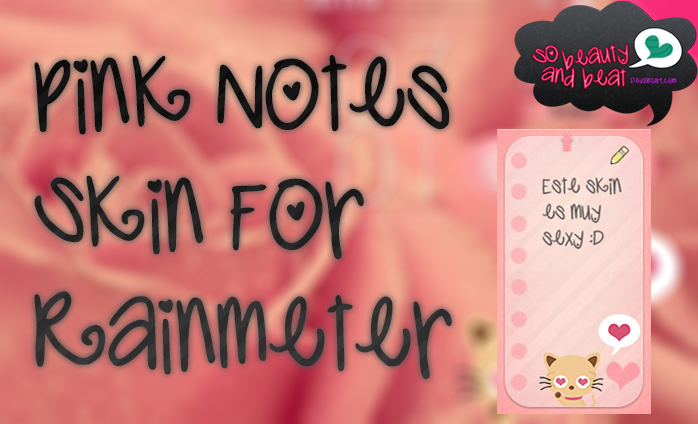 Pink Notes Skin For Rainmeter by SoBeautyAndBeat on DeviantArt