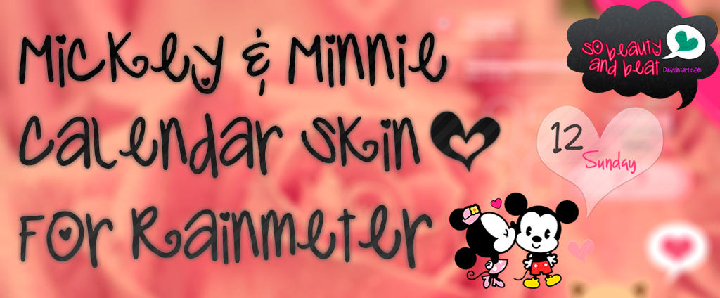 Mickey And Minnie Calendar Skin For Rainmeter by SoBeautyAndBeat on ...