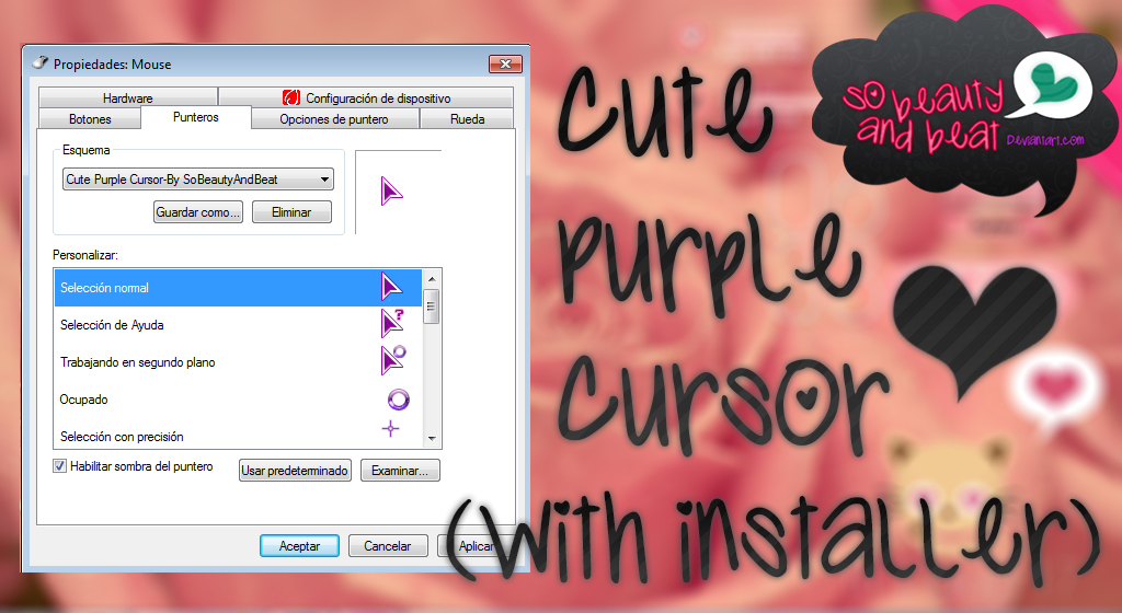 Cute Purple Cursor by SoBeautyAndBeat on DeviantArt