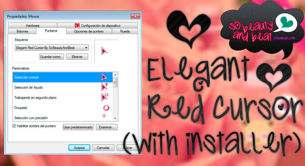 Elegant Red Cursor by SoBeautyAndBeat on DeviantArt