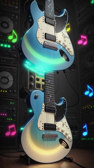 mmd pink music guitar for dl by sakura-nice on DeviantArt