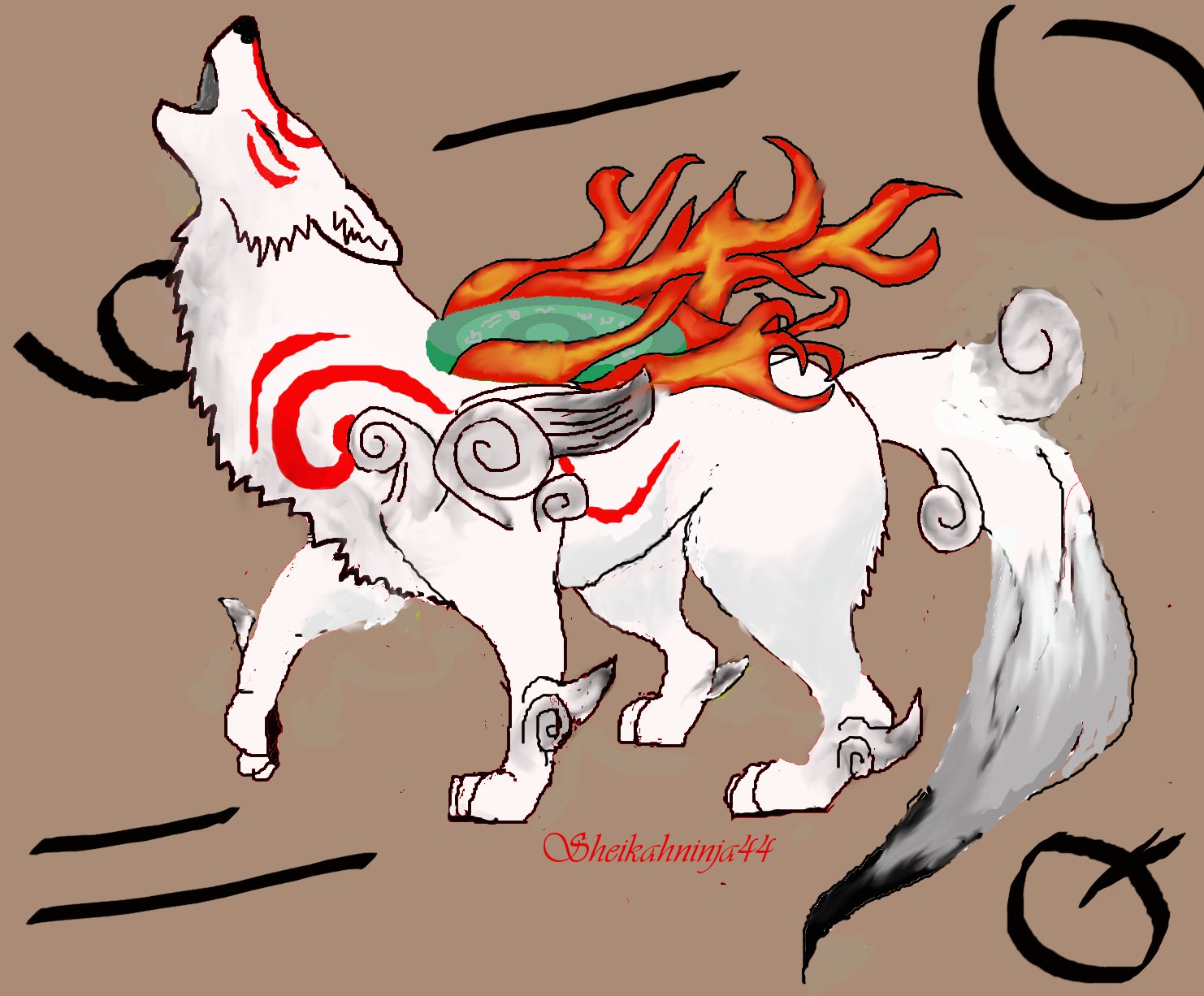 Okami~Amaterasu by sheikahninja44 on DeviantArt