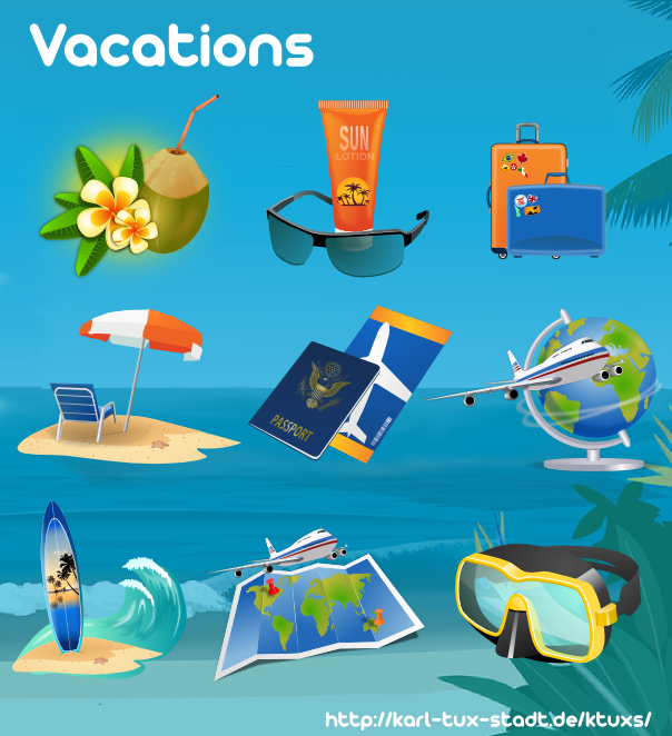 Vacation Cliparts by gnokii on DeviantArt