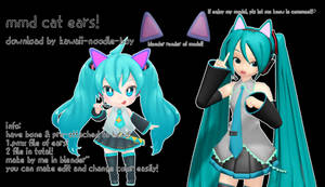 [mmd DL] cat ears V2! [new update! trying physic!] by kawaii-noodle-boy ...