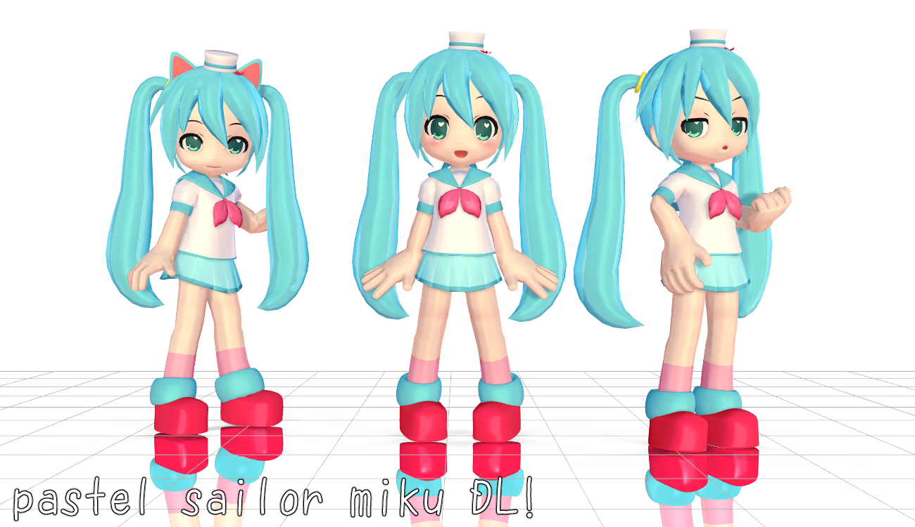 [MMD model DL] PASTEL SAILOR MIKU [Rummy edit] by kawaii-noodle-boy on ...