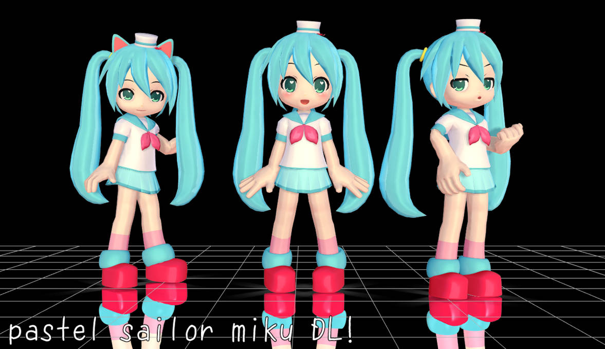 [MMD model DL] PASTEL SAILOR MIKU [Rummy edit] by kawaii-noodle-boy on ...