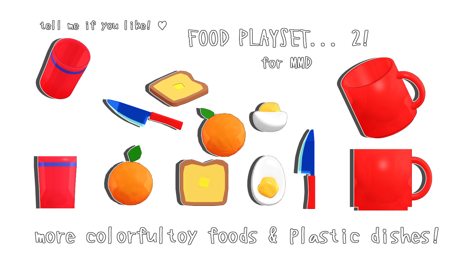 [mmd DL] toy food playset 2! [new items!!] by kawaii-noodle-boy on ...