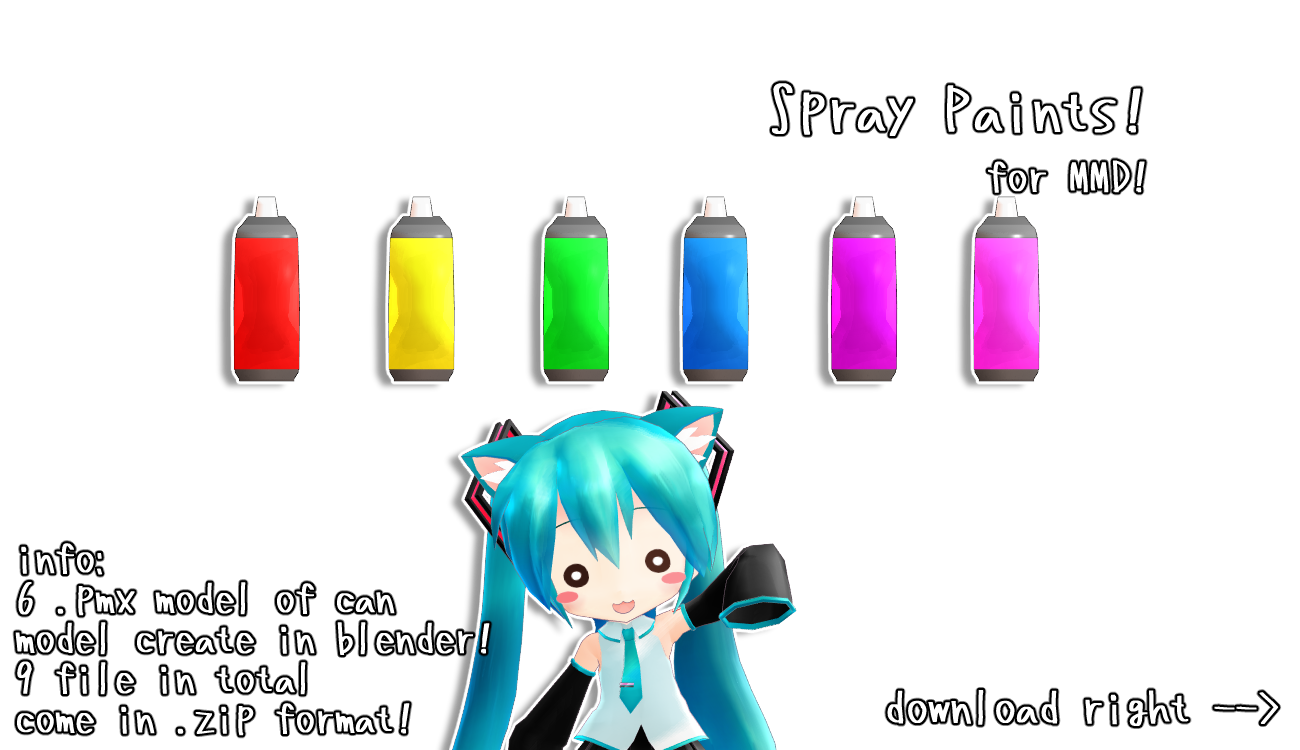[mmd DL] spray paint!! by kawaii-noodle-boy on DeviantArt