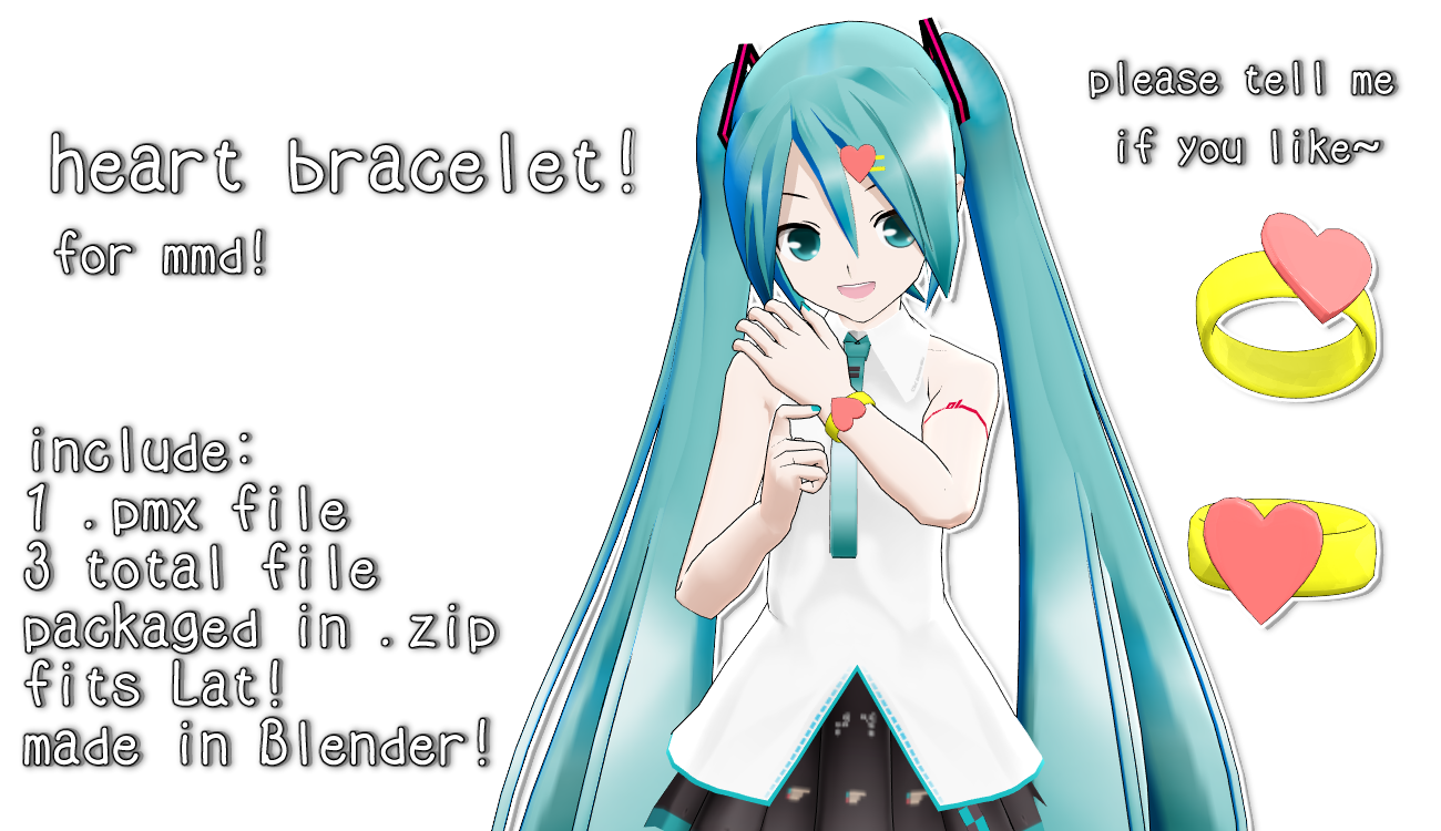 [mmd DL] heart bracelet! by kawaii-noodle-boy on DeviantArt