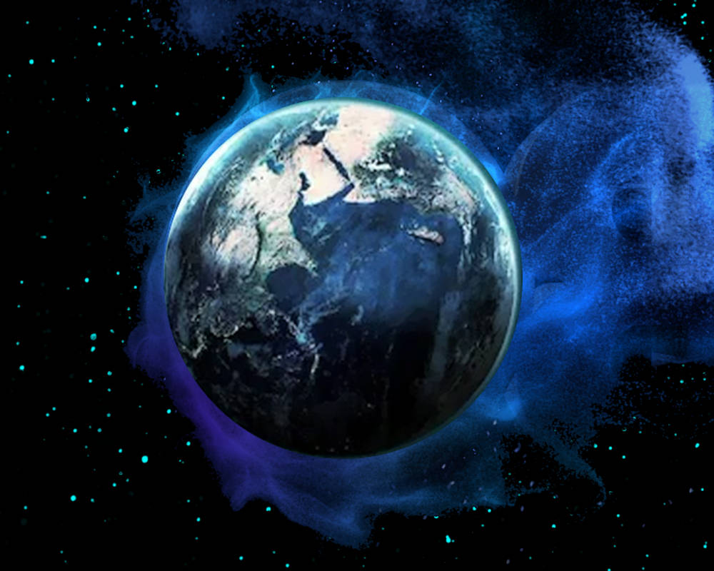 Earth shrouded in the Turquoise Veil by Flying-Tiger-Comics on DeviantArt