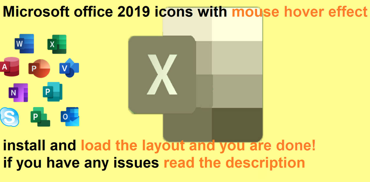 Office 2019 icons with mouse hover effect v5.6.201 by harshalpareta148 ...