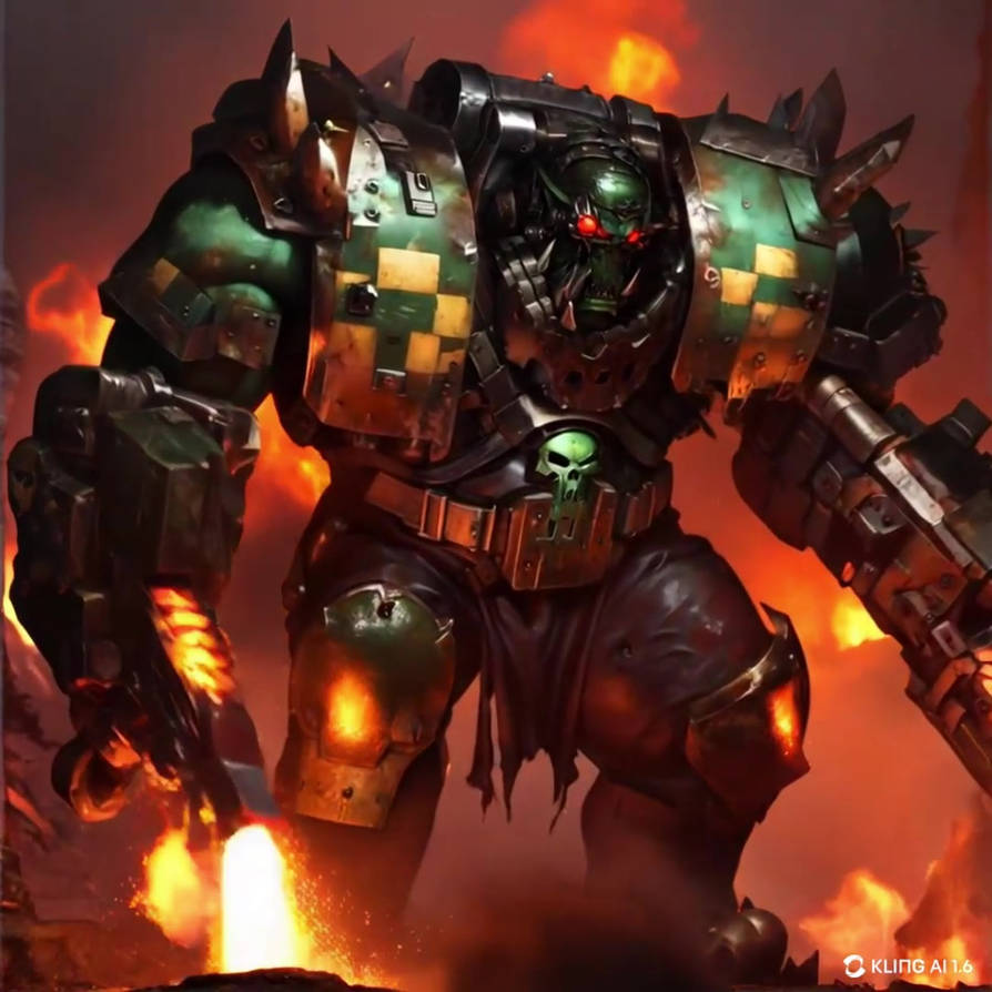 Ork Warboss With Flamethrower by WarhammerUniverse on DeviantArt