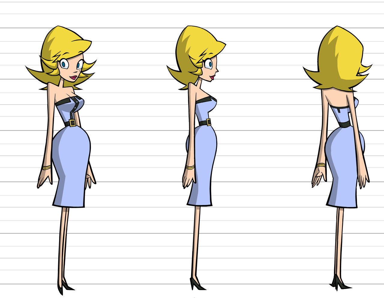 Marci McFist - Model Sheet by MMDnGifLadiesCartoon on DeviantArt