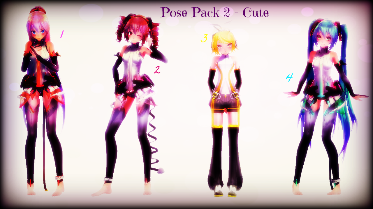 MMD Pose Pack 2 - Cute by EmD-Neko-Chan on DeviantArt