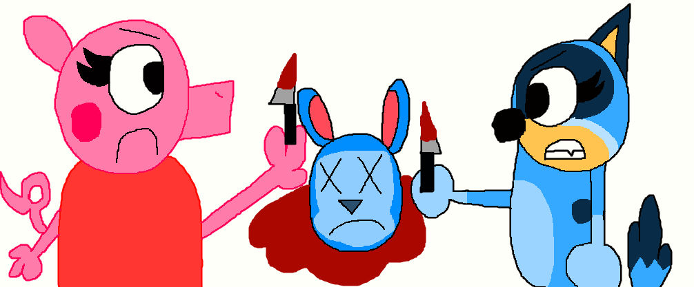 Peppa Pig and Bluey killing Chip Chilla by FunnyFox2009 on DeviantArt