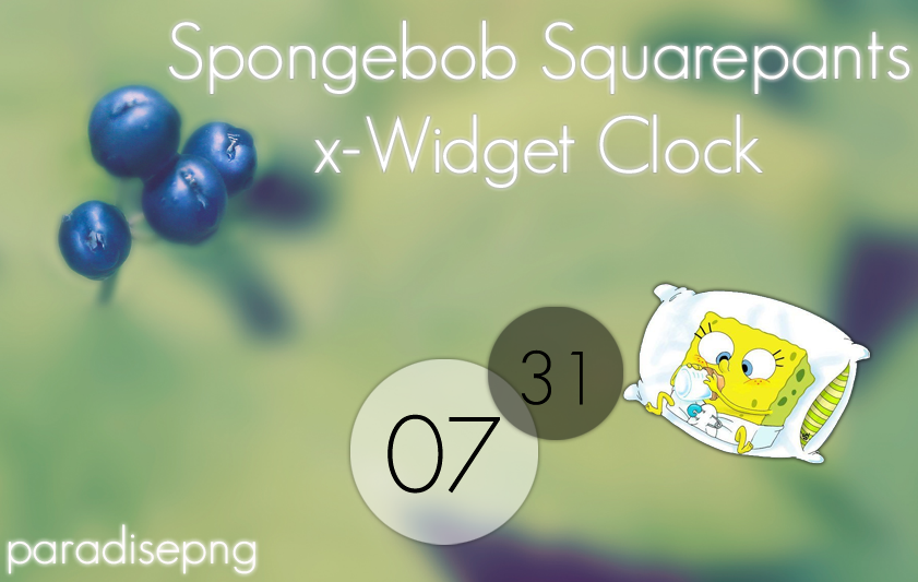 Spongebob Squarepants X-Widget Clock by ParadisePngs on DeviantArt