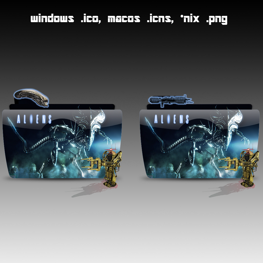 UPDATE: ALIENS Movie Folder Icon, ColorFlow, FIX by nt291263 on DeviantArt