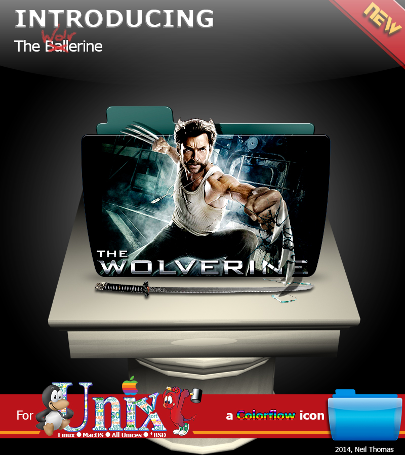 The Wolverine Movie Folder Icon (Colorflow) by nt291263 on DeviantArt