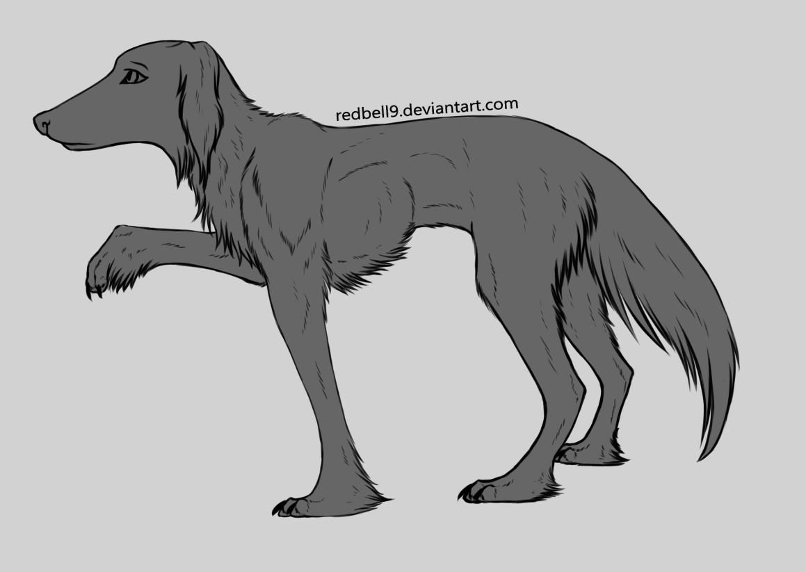 Female Canine lineart by Redbell9 on DeviantArt