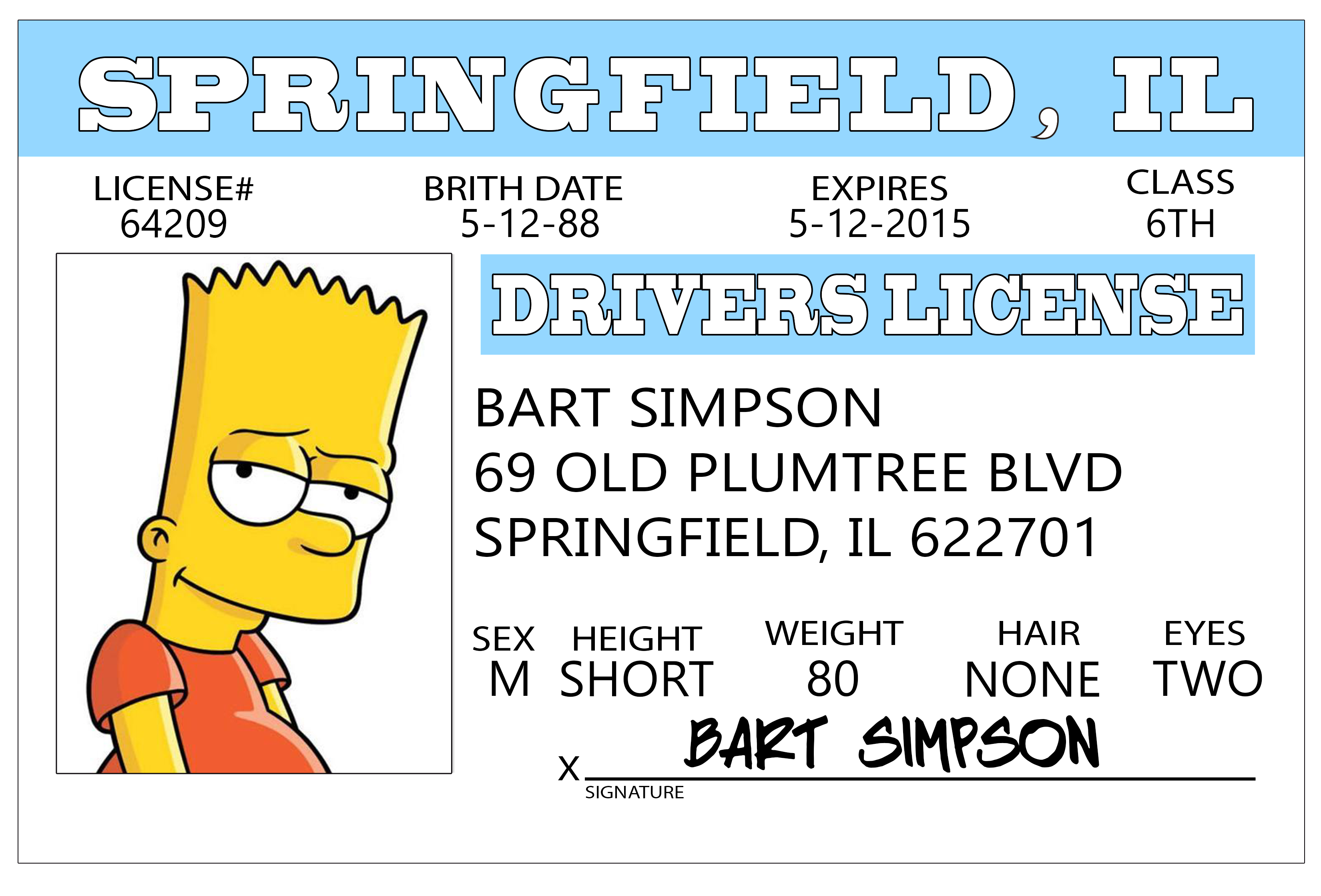 Credencial de bart simpson para conducir by YairGerson on DeviantArt